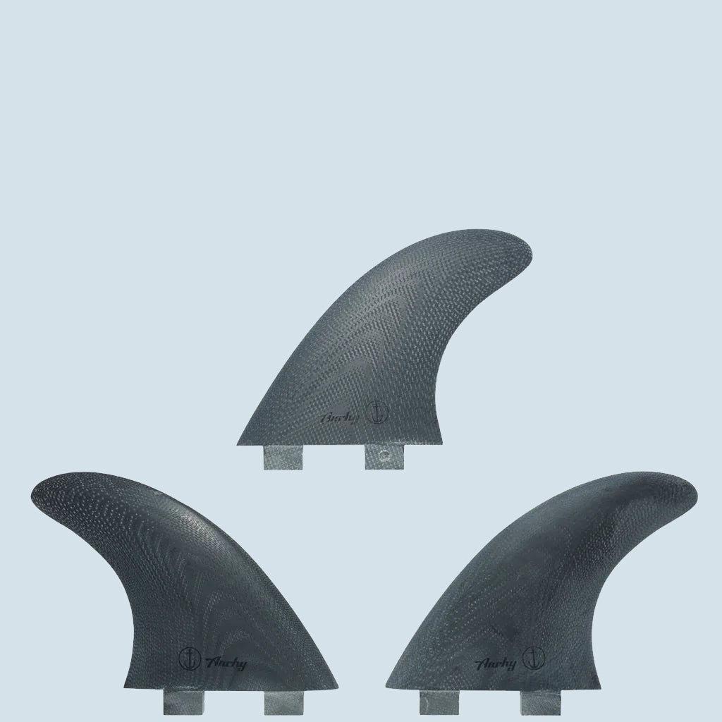 Captain Fin Archy Man in Black Tri Fin Set (Two Tab) – Frittboards