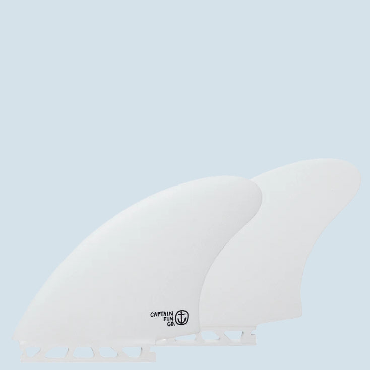 Captain Fin CF Keel Twin Fin Set white (Single Tab) – Frittboards