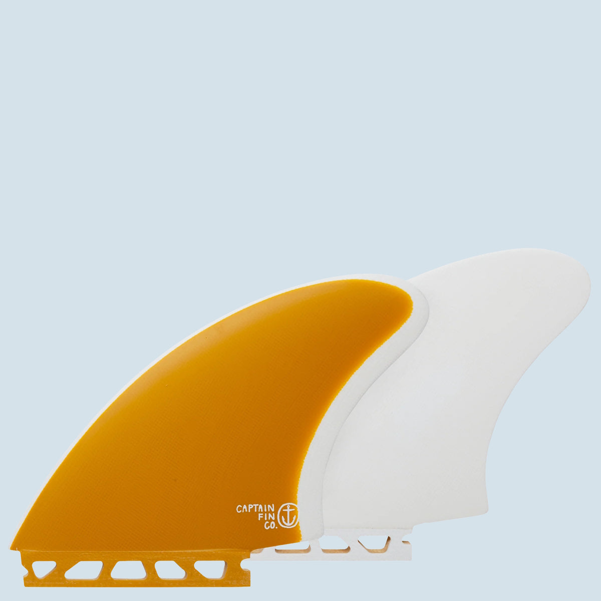 Captain Fin CF Keel Twin Fin Set yellow (Single Tab) – Frittboards